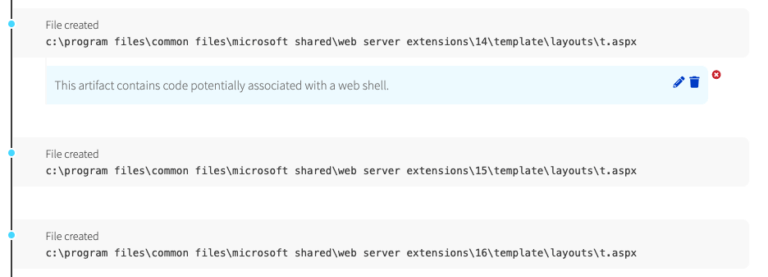 Detecting SharePoint attacks via worker process activity