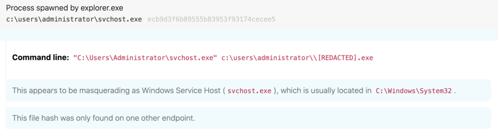 Catch me if you code: how to detect process masquerading